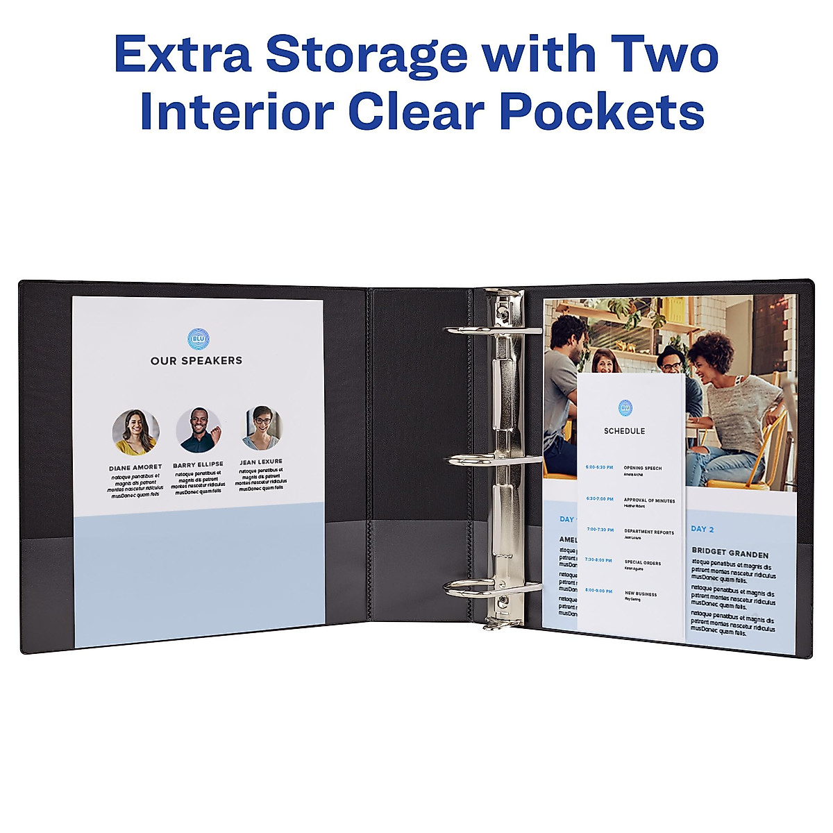 Avery Economy Showcase View 3 Ring Binder, 3" Round Rings, 1 White Binder (19751)