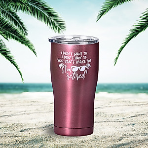 Funny Retirement Gifts for Women 2023 - Retirement Tumbler Cup 20oz - Retired Gifts for Women - Best Retirement Gifts for Women, Coworker - Happy Retirement Gifts - Female Retirement Gifts (Rose Gold)