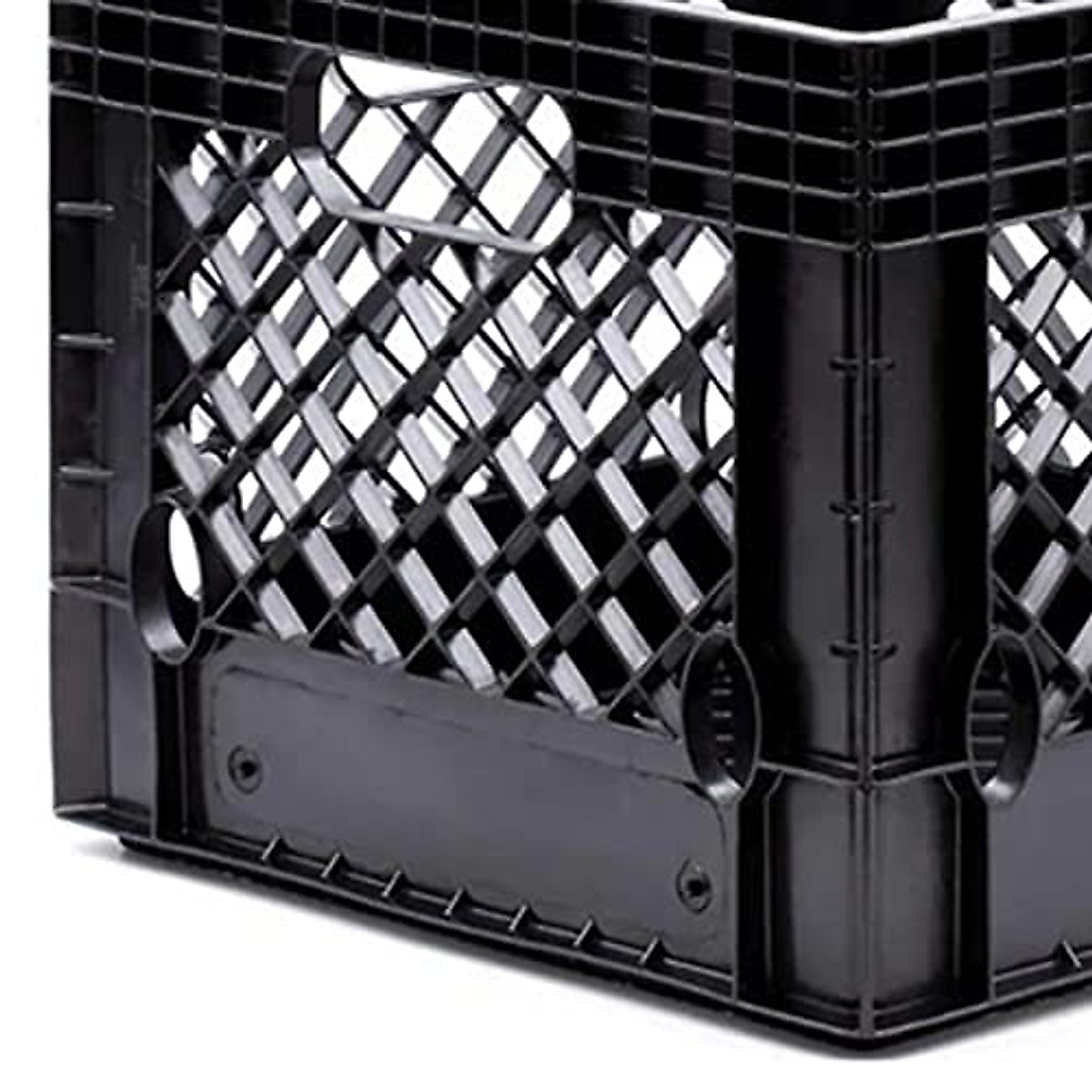 Juggernaut Storage 11" x 13" x 13" Black Milk Crate (Pack of 2)