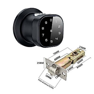 Viki Smart Digital Lock with Bluetooth, Touch Keypad Door Lock, Keyless Door Lock, Fingerprint Door Lock, Biometric Door Lock, Passcode Door Lock, for Smart Home (Black)