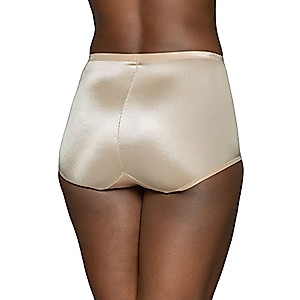 Vanity Fair Women's Smoothing Comfort Brief Panties with Rear Lift, 2 Ply-Beige Lace, 7
