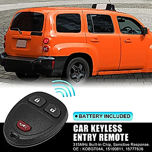 X AUTOHAUX 315MHz KOBGT04A Replacement Keyless Entry Remote Car Key Fob for Chevy HHR 06-11 Uplander 06-08 for Buick Terraza for Saturn Relay 05-07 for Pontiac Montana 15777636 3 Button