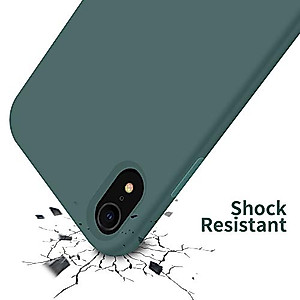 OTOFLY iPhone XR Case, [Military Grade Drop Protection] Premium Soft Liquid Silicone Rubber Full-Body Protective Bumper Case for iPhone XR 6.1 inch （Pine Green）