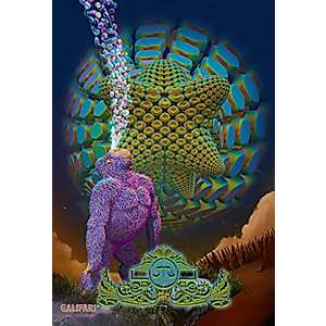 Califari GG#4 (aka Gorilla Glue) - Full Color Strain Art Poster, Featuring Famous Pot, Weed, Decor for a Home, Dispensary, or Smoke Shop - 13" x 19" Lithograph Print