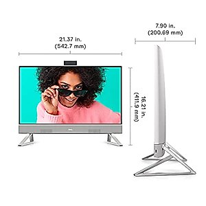 Dell Inspiron 5410 All in One - 23.8-inch FHD (1920 x 1080) Touchscreen Display, Intel Core i3-1215U, 8GB DDR4 RAM, 256GB SSD, Intel UHD Graphics, Intel Wi-Fi 6E, Windows 11 Home - White