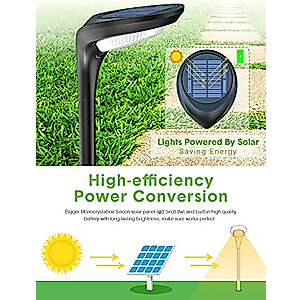 OSORD Solar Pathway Lights,【4 Pack】 Solar Outdoor Lights Pathway Bright High Lumen Waterproof with 2 Color Modes LED Path Lights Solar Powered, Garden Solar Landscape Lights for Sidewalk Walkway Yard