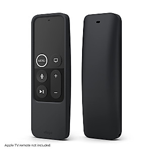 elago R5 Locator Case Compatible with Apple TV Siri Remote 1st Generation and Compatible with AirTag - Lanyard Included, Heavy Shock Absorption, Drop Protection, Full Access to All Functions [Black]