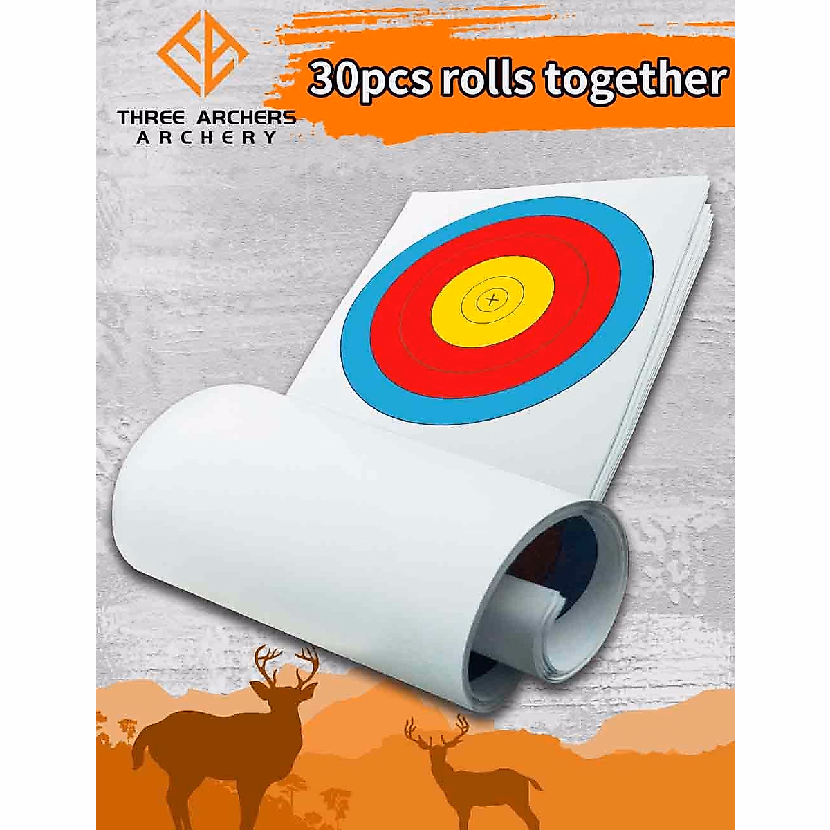 THREE ARCHERS Archery Vertical 30pcs 3 Spot Targets Recurve Bow Targets World Cup Archery Targets