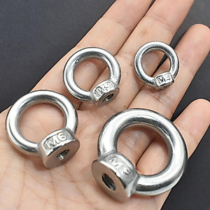 Floyutin 10 Pcs M8 Stainless Lifting Eye Nuts Thread Ring Shoulder Metric EyeNuts Fastener
