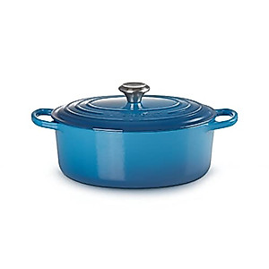Le Creuset Enameled Dutch Oven Cast Iron Signature Oval Casserole, 29cm, 5 Qt, Marseille
