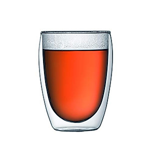 Bodum Pavina Glass, Double-Wall Insulate Glass, Clear, 12 Ounces Each, 2 Count (Pack of 1)