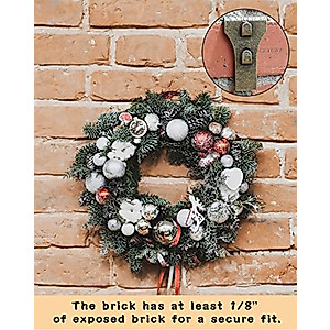 Brick Hook Clips (18 Pack) Outdoor Brick Hangers Wall Clips for Hanging - Mounting to Brick Without Drilling, Heavy Duty Metal Hangers for Outside Home Decor, Fits 2-1/4 to 2-2/5 Inch