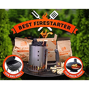Zorestar Fire Starters XXL 120+ pc - Eco firelighters for Indoor and Outdoor Use and Fire Starter 60+ pc XXL Size - Сharcoal fire Starters