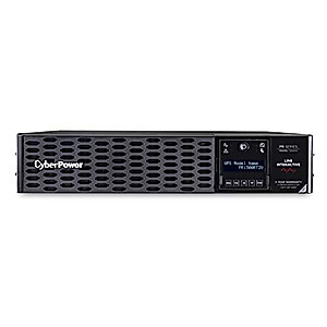 CyberPower PR1500RT2U Smart App Sinewave UPS System, 1500VA/1500W, 8 Outlets, 2U Rack/Tower, AVR
