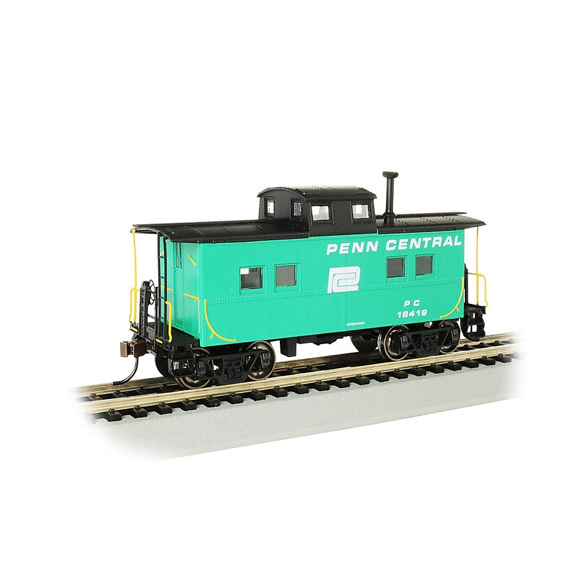 Bachmann Trains Northeast Steel Caboose - Penn Central #18419 - Jade Green - HO Scale