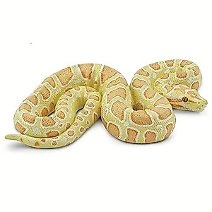 Safari Ltd. Albino Burmese Python Figurine - Lifelike 5.5" Snake Figure - Educational Toy for Boys, Girls, and Kids Ages 3+