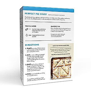 King Arthur Flour Gluten Free Pie Crust Mix, Packaging May Vary, 14 Oz