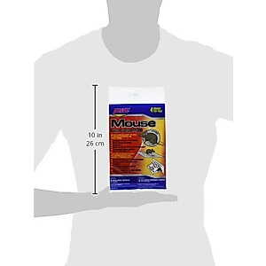 PIC GMT-4F Mouse Glue Trap, Baited Glue Traps with Sticky Adhesive, Sticky Mouse Traps for Indoors, Trampas para Ratones Pest Control Trap, Easy to Set, Non-Toxic, Disposable, 6 Pack (24 Traps Total)