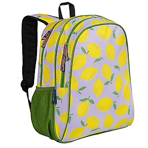Wildkin 15-Inch Kids Backpack for Boys & Girls, Perfect for Early Elementary, Backpack for Kids Features Padded Back & Adjustable Strap, Ultimate Backpack for School & Travel (Lilac Lemonade)