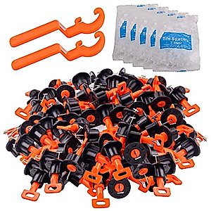 Tile Leveling System Kit with 100pcs Tile Leveler & 2 Special Wrenches & 500pcs 2mm Tile Spacers