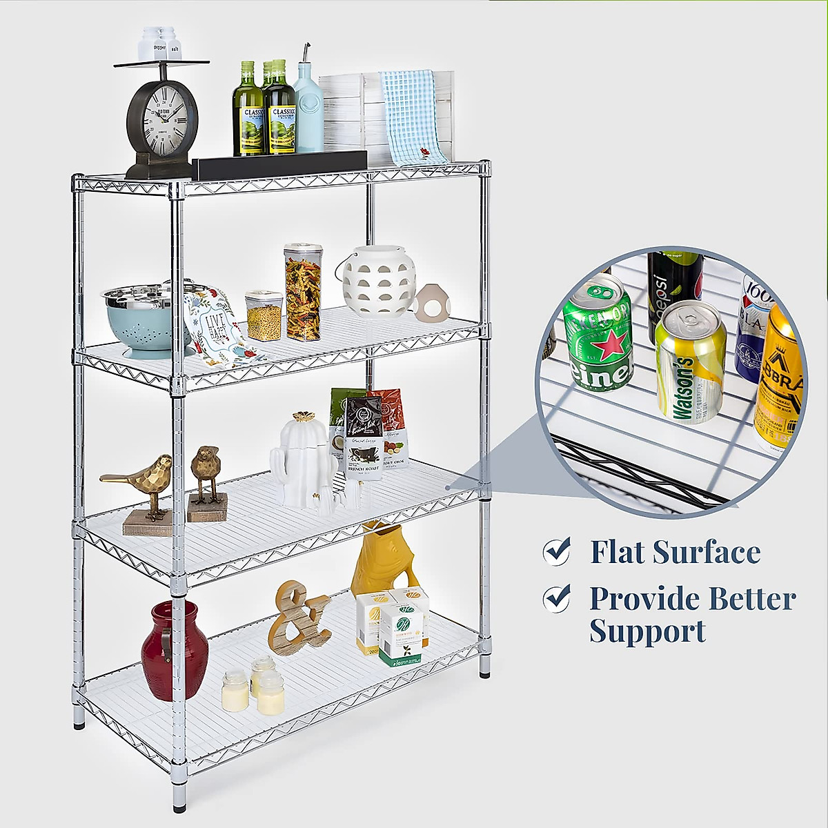 Anoak Wire Shelf Liner, 36 X 18 inch Wire Shelving Plastic Liner, Waterproof Thick Plastic Liner, Heavy Duty Metal Shelves Liners for Kitchen, Pantry or Garage(Set of 4)