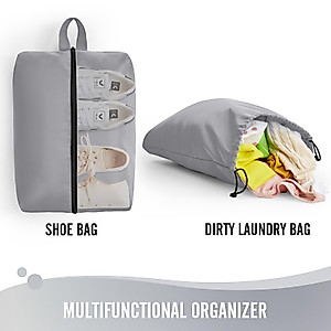 Veken 6 Set of Various Size Packing Cubes for Travel, Suitcase Organizer Bags Set with Shoe Bag, Luggage Organizer for Travel Accessories Cruise Essentials