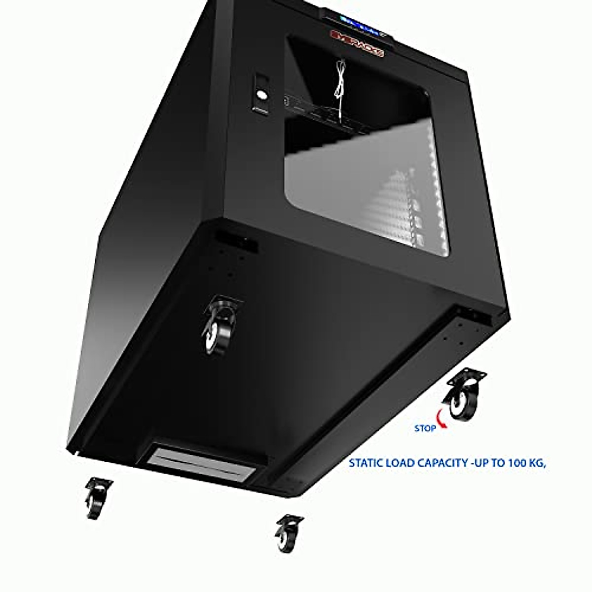 Soundproof Server Rack Quiet - Acoustic Sound Proof Server Cabinet - Up to 36% Noise Reduction - Locking Server Enclosure - Silent Networking Cabinet - Noise Sound Dampening Box (15U)