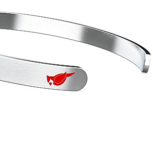 Happy Kisses Red Cardinal Bracelet For Women “Cardinals Appear When Angels Are Near” Grief Gift For Mourning of Loved One - Funeral Memorial Charm Jewelry For Women and Bird Lovers