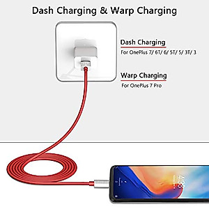COOYA Dash Charge Cable Replacement for OnePlus 7 6T 6 5 5T,Warp Charge for OnePlus 7 Pro 7T 8 Pro, 6ft 2Pack USB C Charging Data Cable 33W 65W 80W SUPERVOOC Charge for OnePlus 10 Pro/Nord 2T/Nord N20