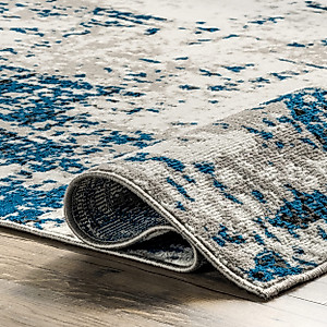nuLOOM Indira Abstract Modern Area Rug, 9x12, Blue