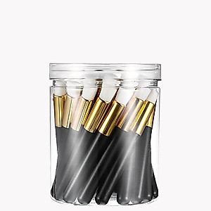 Dpolla 30 Pieces Lash Shampoo Brush for Nose Pore,Peel Off Blackhead Brush Remover Tool,Facial Cleansing Brushes,Eyelash Extensions Cleansing Brush Washing Brush(Black,5.5 inch)