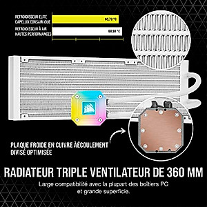 Corsair iCUE H150i Elite Capellix Liquid CPU Cooler - White