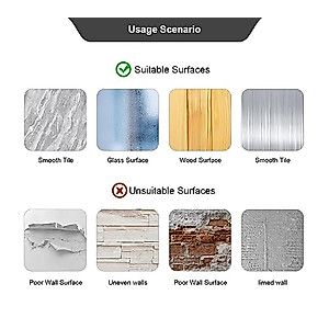 LADYMOON Adhesive Shower Curtain Rod Holder 4 Pack,Transparent Tension Bracket,No Drilling(Not Included Rod)（Only For Rods Less Than 1 Inch in Diameter at Both Ends）