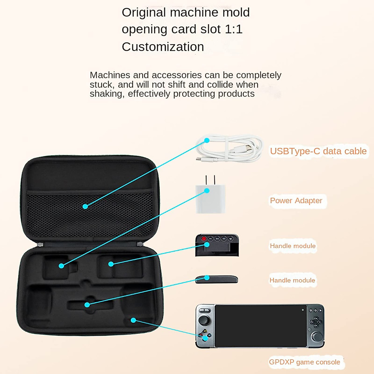 ZLiT Carrying GPD XP Console Case,EVA Shockproof Protective GPD XP Video Game Console Controller Case