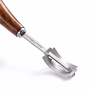 SAINT GERMAIN Premium Hand Crafted Bread Lame for Dough Scoring Knife, Lame Bread Tool for Sourdough Bread Slashing with Blades Included with Replacement with Authentic Leather (Style 1)