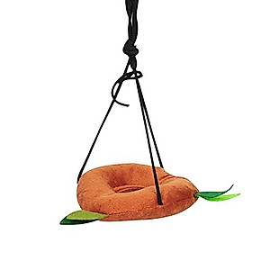 SUODAO Winter Warm Bird Nest House Shed Hut Hanging Hammock Finch Cage Plush Fluffy Birds Hideaway Bunkbed Playing Bed Parrot Pet Swing(Swing)