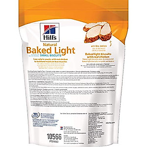 Hill's Natural Baked Light Dog Biscuits with Real Chicken for Small Dogs, Healthy Dog Snacks, 8 oz. Bag