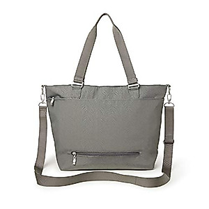 Baggallini Womens Travel Bag Avenue Tote, Pewter Zebra, One Size US