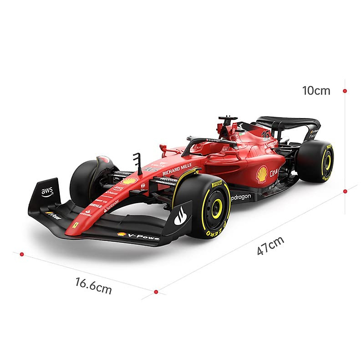 RASTAR F1-75 1:12 Scale Ferrari RC Car, 2022 F1 Challenger, Remote Control Toy Car for Kids & Adults, Full Functions, 2.4GHz, Officially Licensed