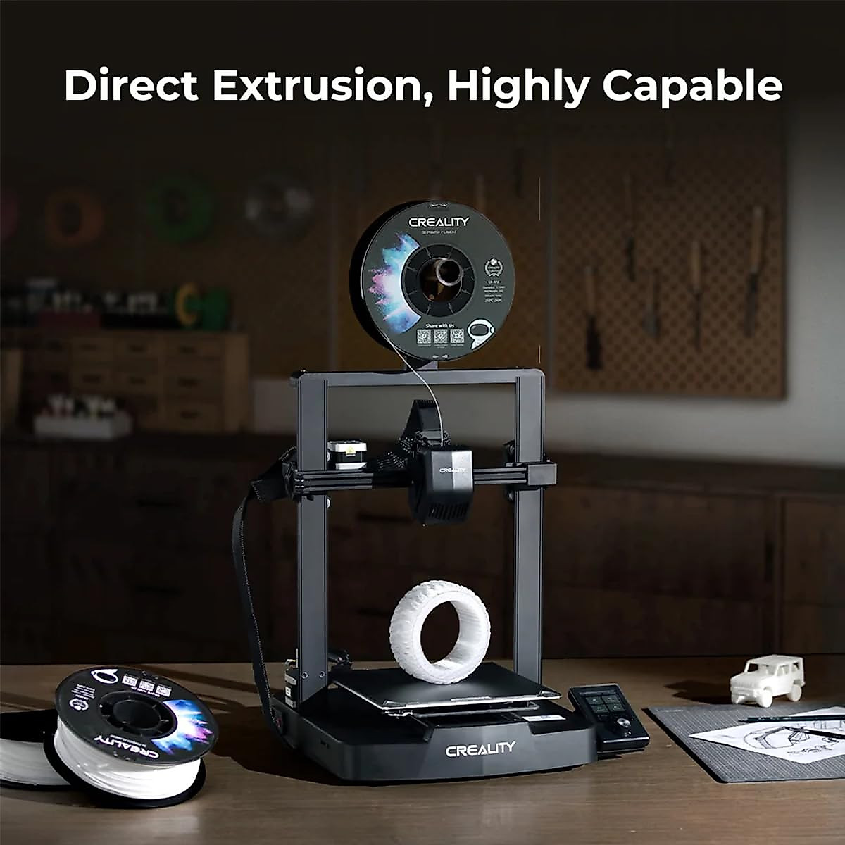 Official Creality Ender 3 V3 SE 3D Printer Max 250mm/s Printing Speed Upgraded Ender 3 with Sprite Direct Extruder CR Touch Auto Leveling Dual Z-axis & Y-axis Print Size 8.66x8.66x9.84 Inch