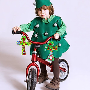 Winlyn 24 Sets Christmas Craft Kits DIY Christmas Cross Ornaments Decorations Art Sets Snowman Snowflake Christmas Foam Stickers Arts and Crafts for Kids Party Classroom Sunday School VBS Activities