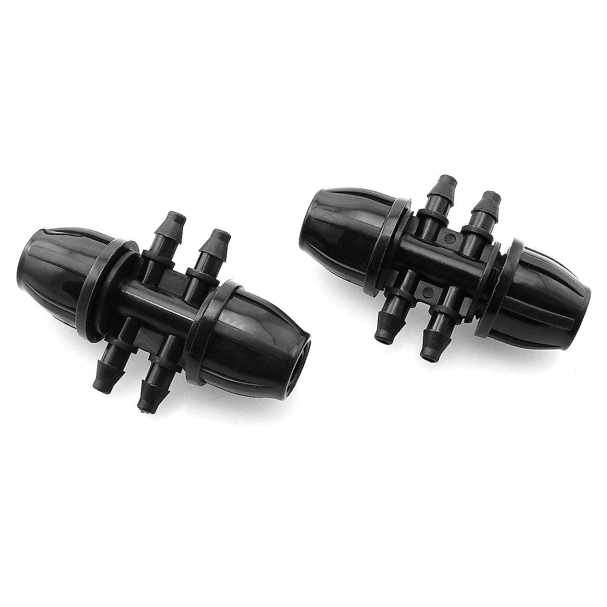 ZRM&E 10pcs Barbed Tee 1/2inch to 1/4inch Irrigation Tube (fits 13mm ID/ 4mm ID) Garden Irrigation Water Adapter 6-Ways