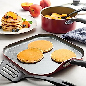 LEGENDARY-YES 18 Piece Nonstick Pots & Pans Cookware Set Kitchen Kitchenware Cooking NEW (RED)