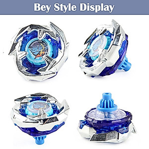 Bey Battling Blade X BX-01 Dran Sword with Spinning Gyro Launcher and Handle Grip Battling Tops Game Gifts for Kids Boys Children - Blue