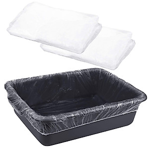 20 Pieces Bin Bags Disposable Safety Protective Film TSA Security Bin Cover for Travelling Airport Safety, Transparent