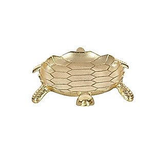 Deco 79 68987 Aluminum Turtle Dishes (Set of 2), Gold