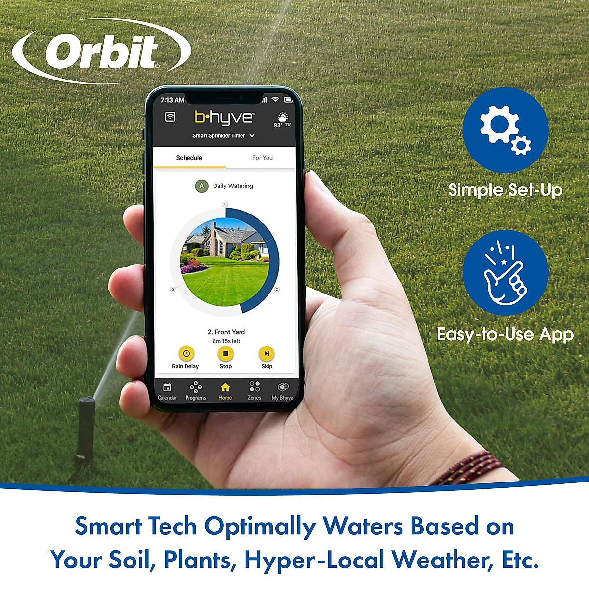 Orbit 57985 B-hyve XR Smart 8-Zone Indoor/Outdoor Sprinkler Controller, Compatible with Alexa