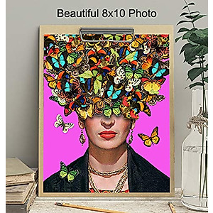 Wall Art - Poster - Cute Chic Butterfly Wall Art - Bedroom, Office, Living Room Decor - Gift for Women, Artists - 8x10 UNFRAMED Picture Print