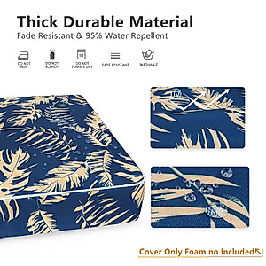 Porch Shield Outdoor Cushion Slipcovers Patio Chair Seat Cushion Covers Set 4 Waterproof Fade Resistant 22 x 20 x 4 inch, Autumn Sweet Talk