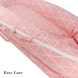 Sweety Baby Newborn Lounger Cover for DockATot Deluxe, 100% Cotton Cover for Dock A Tot (Pink)